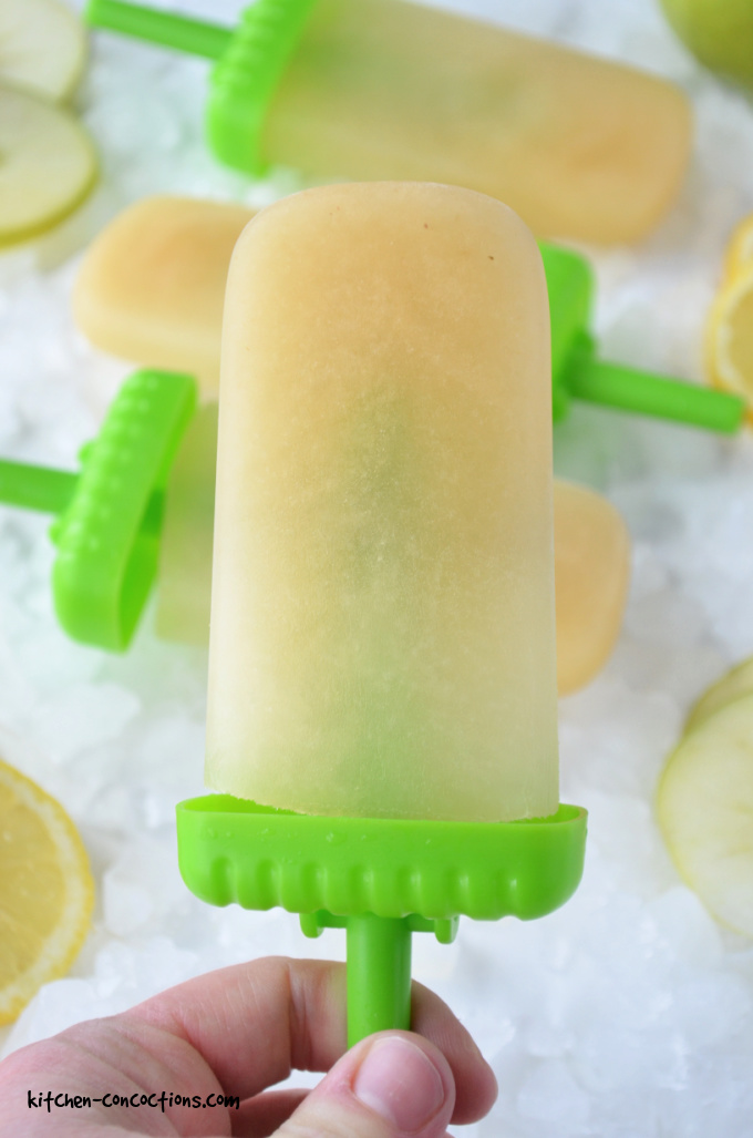 Sour Apple Popsicles - Kitchen Concoctions