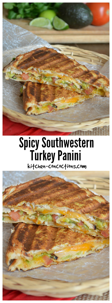 Spicy Southwestern Turkey Panini - Kitchen Concoctions