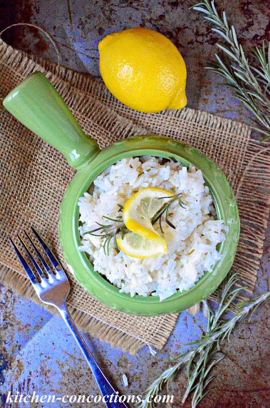 Lemon Rosemary Rice - Kitchen Concoctions