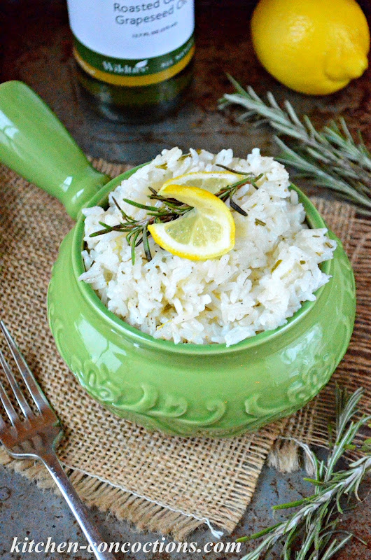 Lemon Rosemary Rice - Kitchen Concoctions