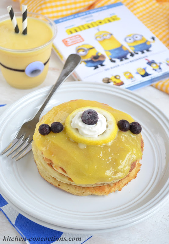 Minions Movie Brunch {Lemon Curd Pancakes and Minion Smoothies ...
