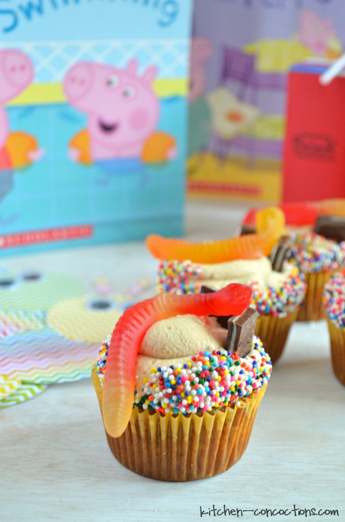 Bookworm Reading Party and Bookworm Cupcakes - Kitchen Concoctions
