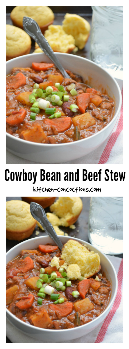 Cowboy Bean and Beef Stew - Kitchen Concoctions