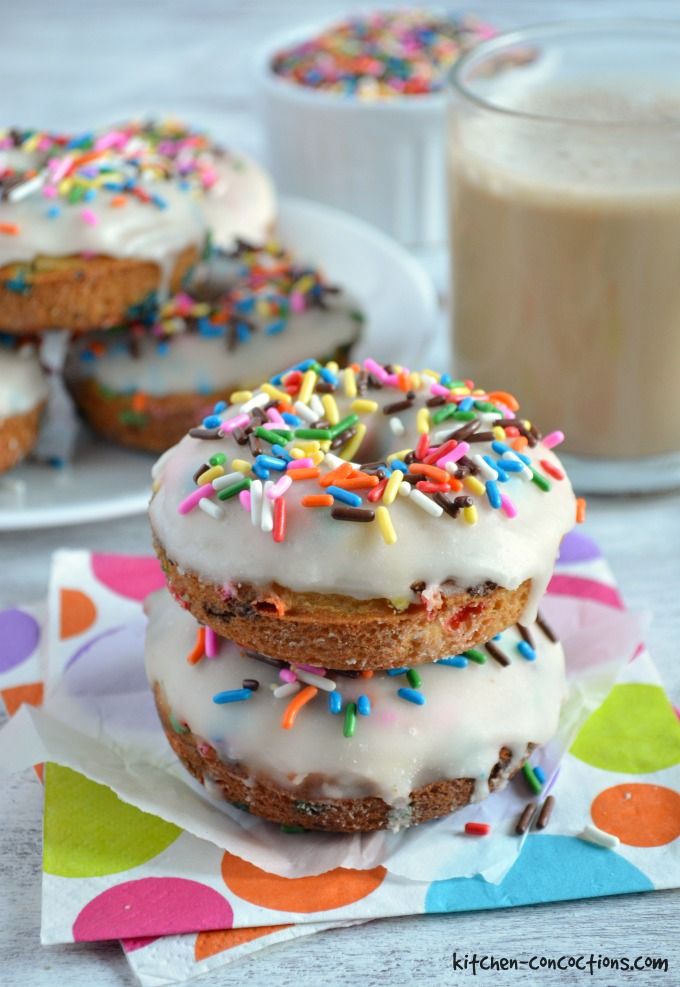 Baked Funfetti Donuts - Kitchen Concoctions