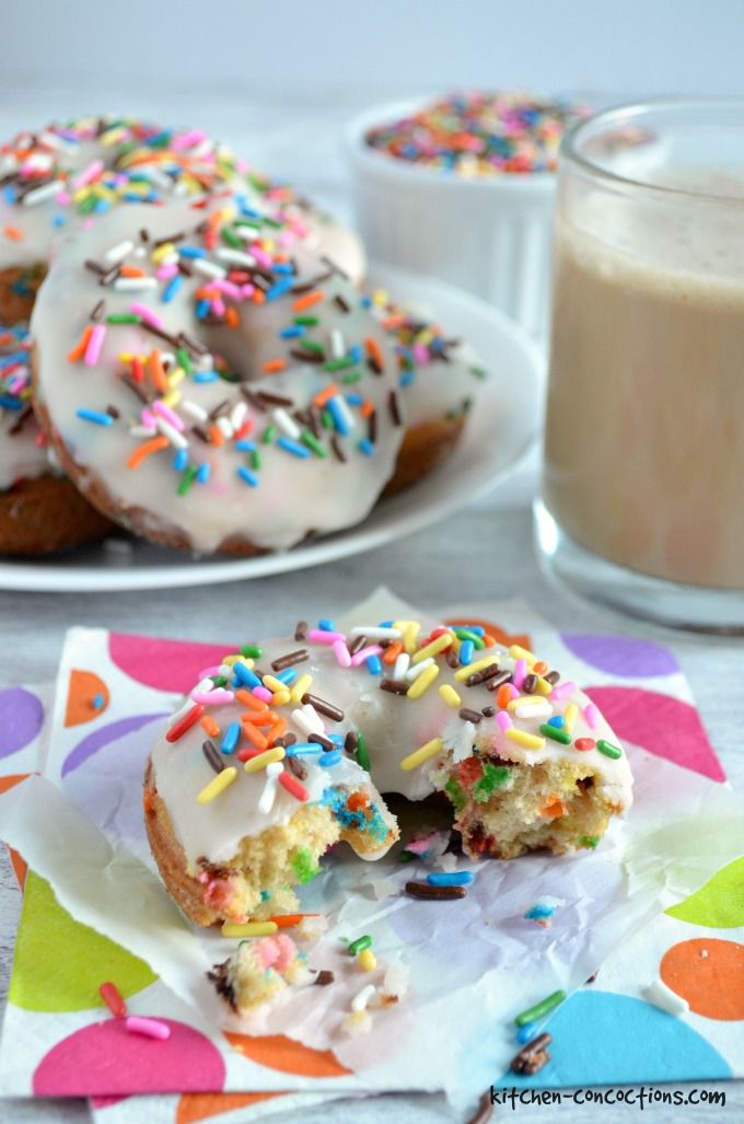 Baked Funfetti Donuts - Kitchen Concoctions