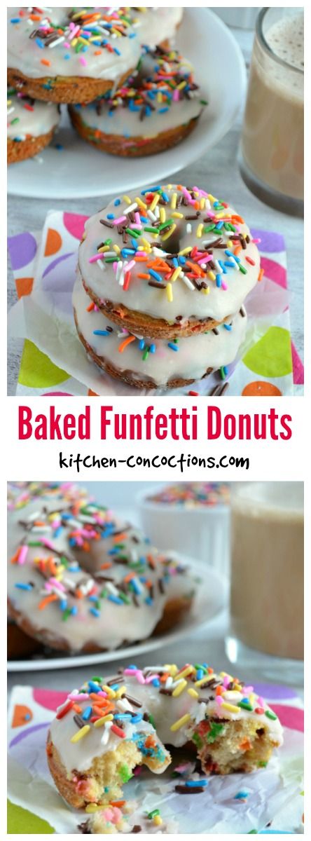 Baked Funfetti Donuts - Kitchen Concoctions