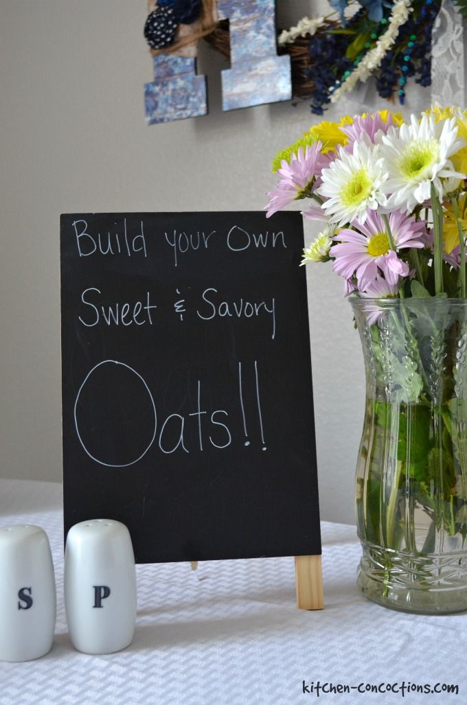 Build Your Own Oatmeal Bar with Sweet and Savory Oatmeal Toppings ...