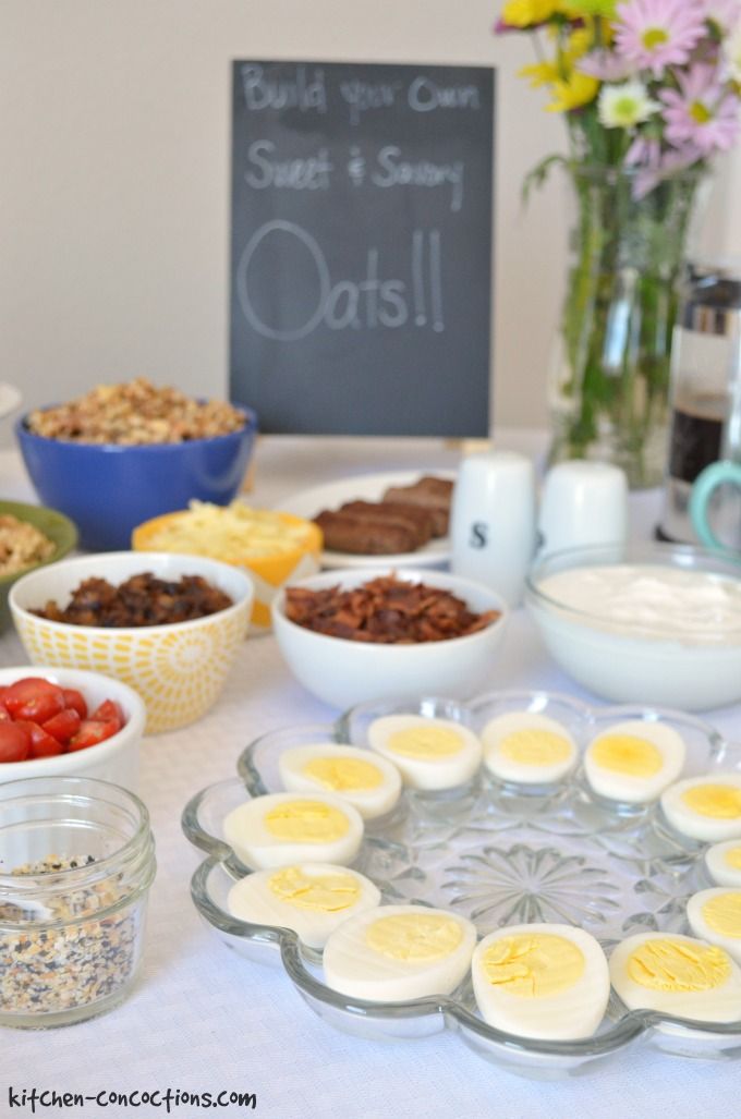 Build Your Own Oatmeal Bar with Sweet and Savory Oatmeal Toppings ...