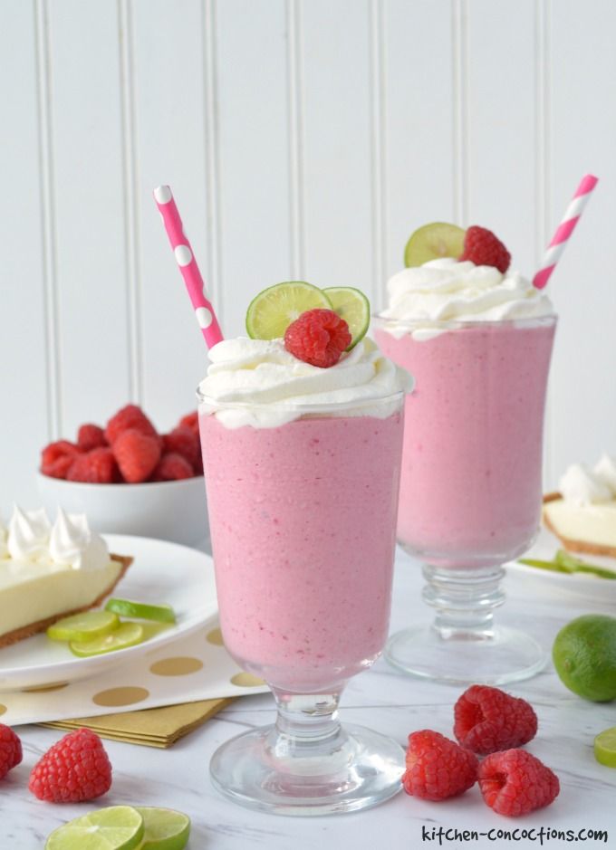 Raspberry Key Lime Pie Milkshake - Kitchen Concoctions